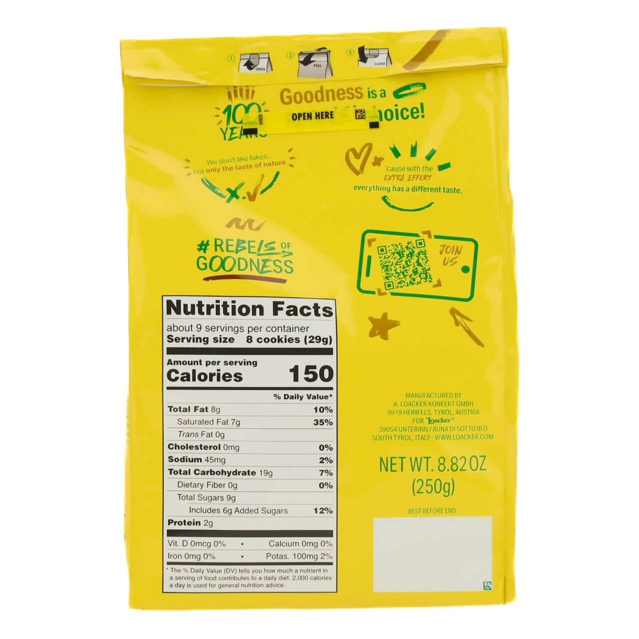 Quadratini Lemon, Crème-Filled Wafer Cookies, 8.82 oz. Bag – LoackerUSA