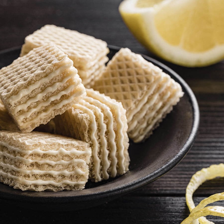 Quadratini Lemon, Crème-Filled Wafer Cookies, 8.82 oz. Bag – LoackerUSA