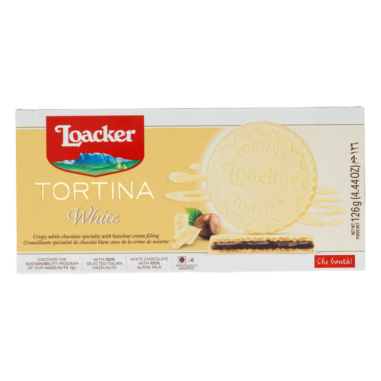 Tortina White, Chocolate Coated Wafer Specialty, 4.44 oz. Box – LoackerUSA